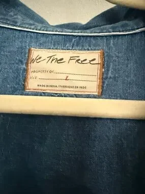 We The Free | Tops | We The Free Oversized Denim Jacket In Light Blue ...